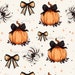 Cute Pumpkin, Bow, Spider Seamless Pattern, Coquette Halloween Pattern ...