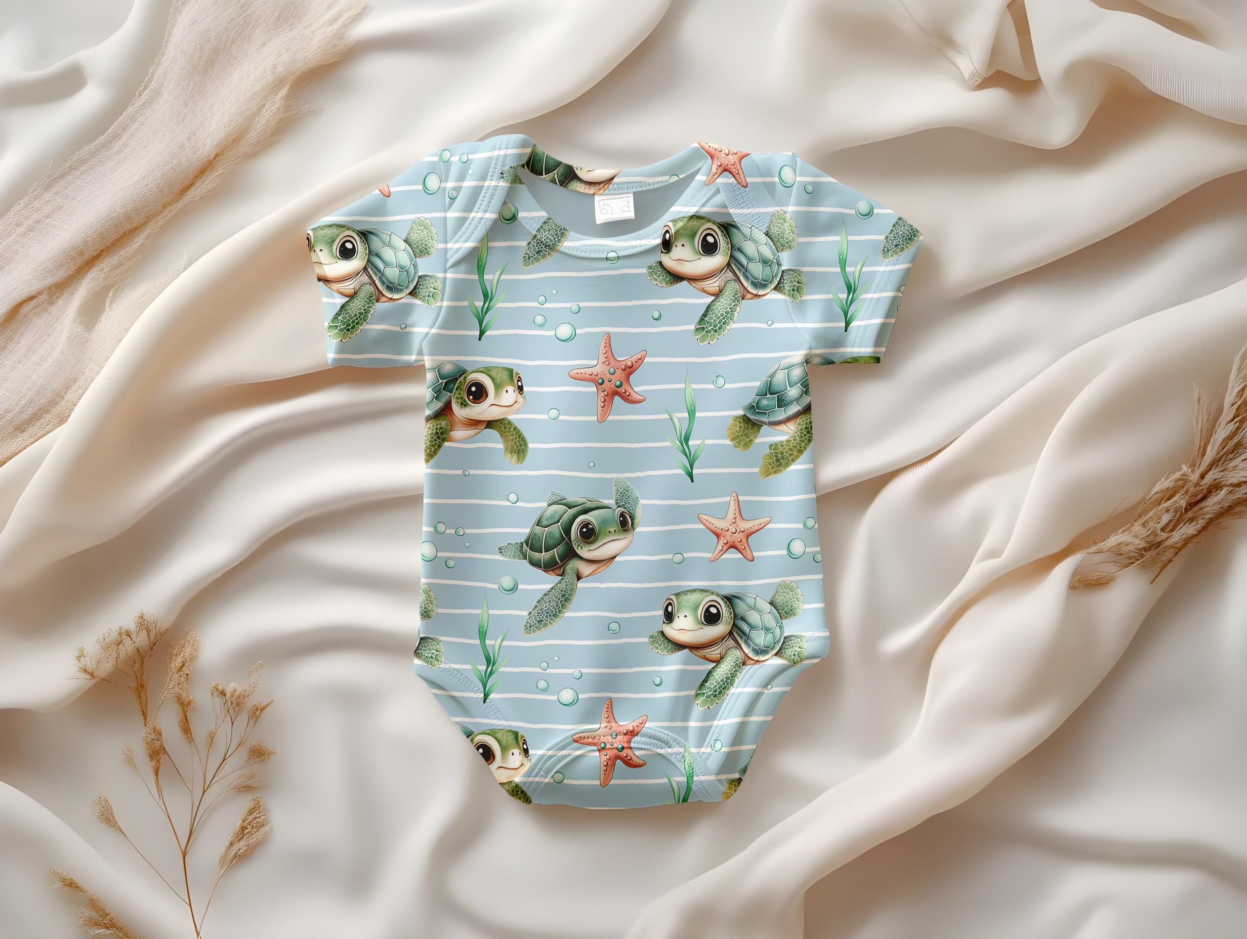 Turtle Exclusive Seamless Patter, Cute Watercolour Turtle Fabric Design ...