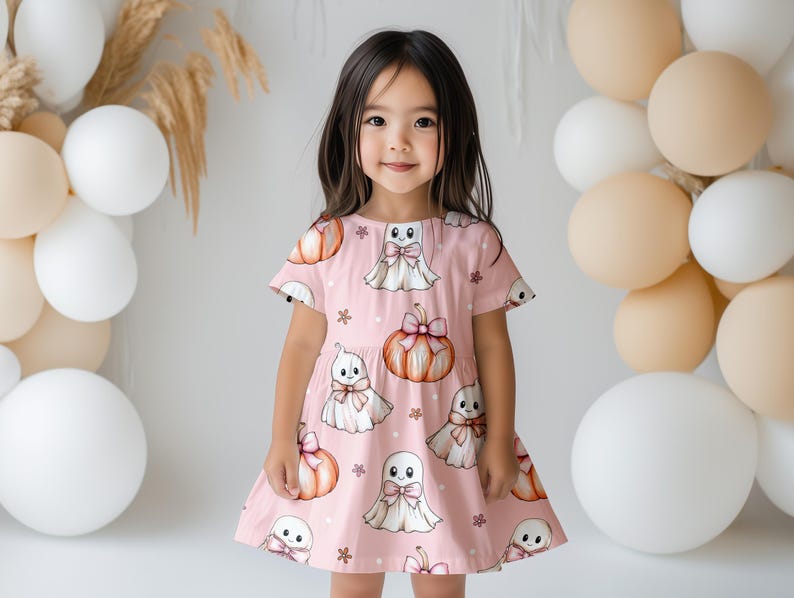 Cute Ghost Pink Bow Seamless Pattern, Coquette Ghost Pumpkin Digital ...