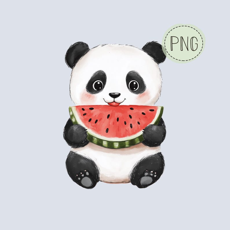 Cute Panda PNG, Baby Sublimation File, Panda PNG Transfer File, Heat ...
