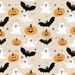 Ghosts, Bats and Pumpkins Seamless Pattern, Fall Digital Paper - Etsy