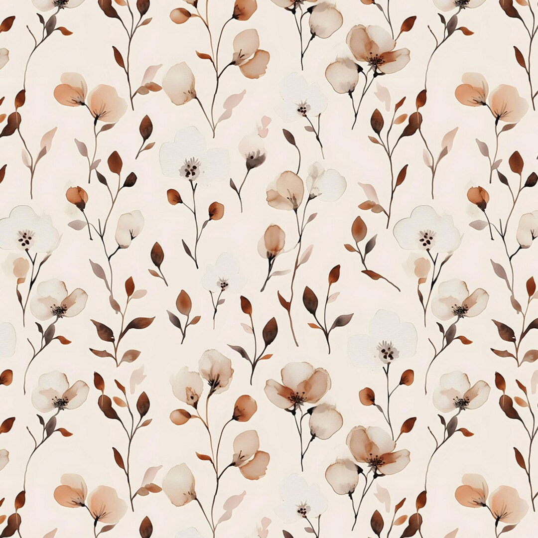 Tiny Florals Watercolour Seamless Pattern - Boho Floral Digital Paper ...