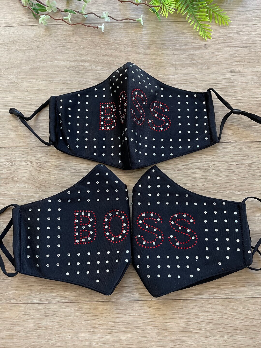Boss Day Mask, Bling Face Mask, Rhinestone Face Mask, Sparkle Face Mask ...