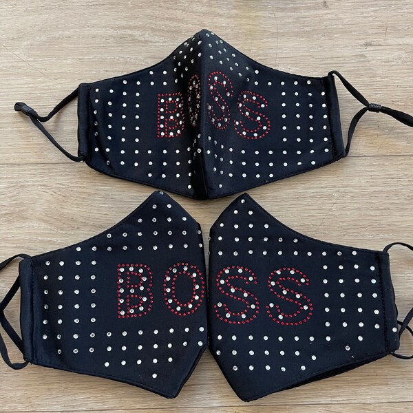 Boss Rhinestone Mask - Etsy