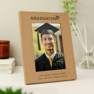 Personalised Graduation 5x7 Wooden Photo Frame - Gift for Graduate ...
