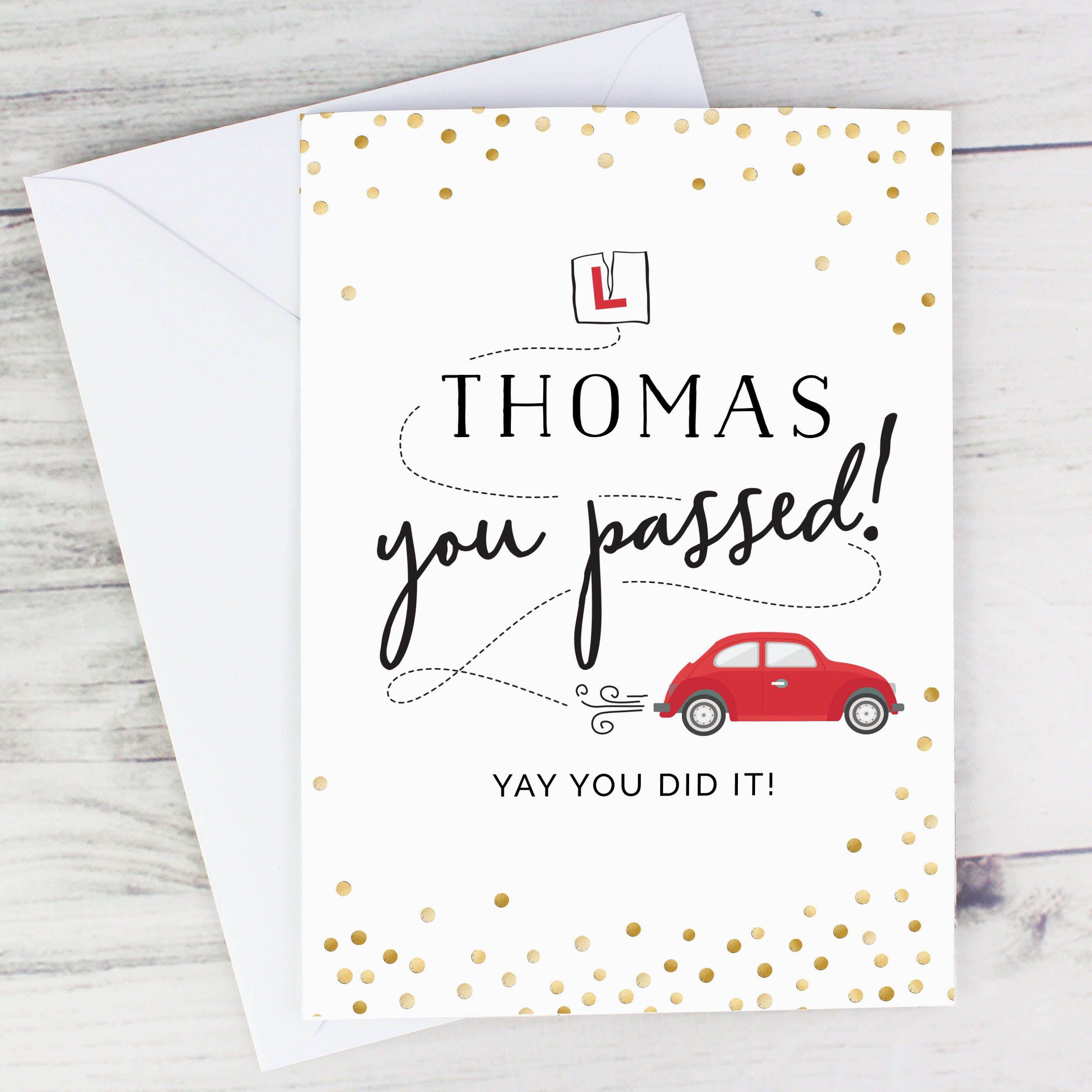Personalised Passed Driving Test Card You Passed Your | Etsy