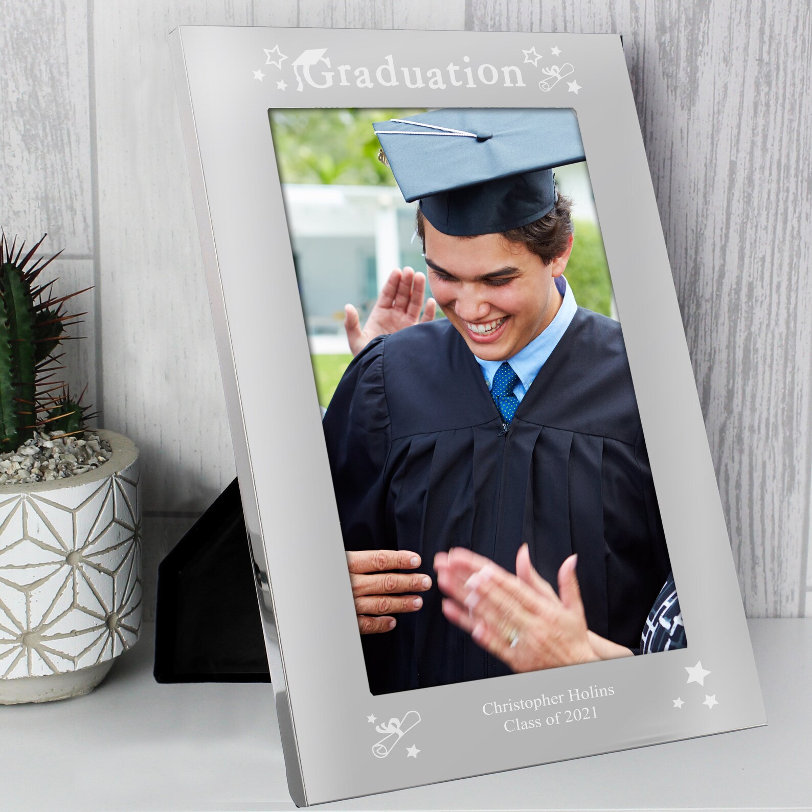 Personalised Graduation 5x7 Silver Photo Frame Engraved - Etsy UK