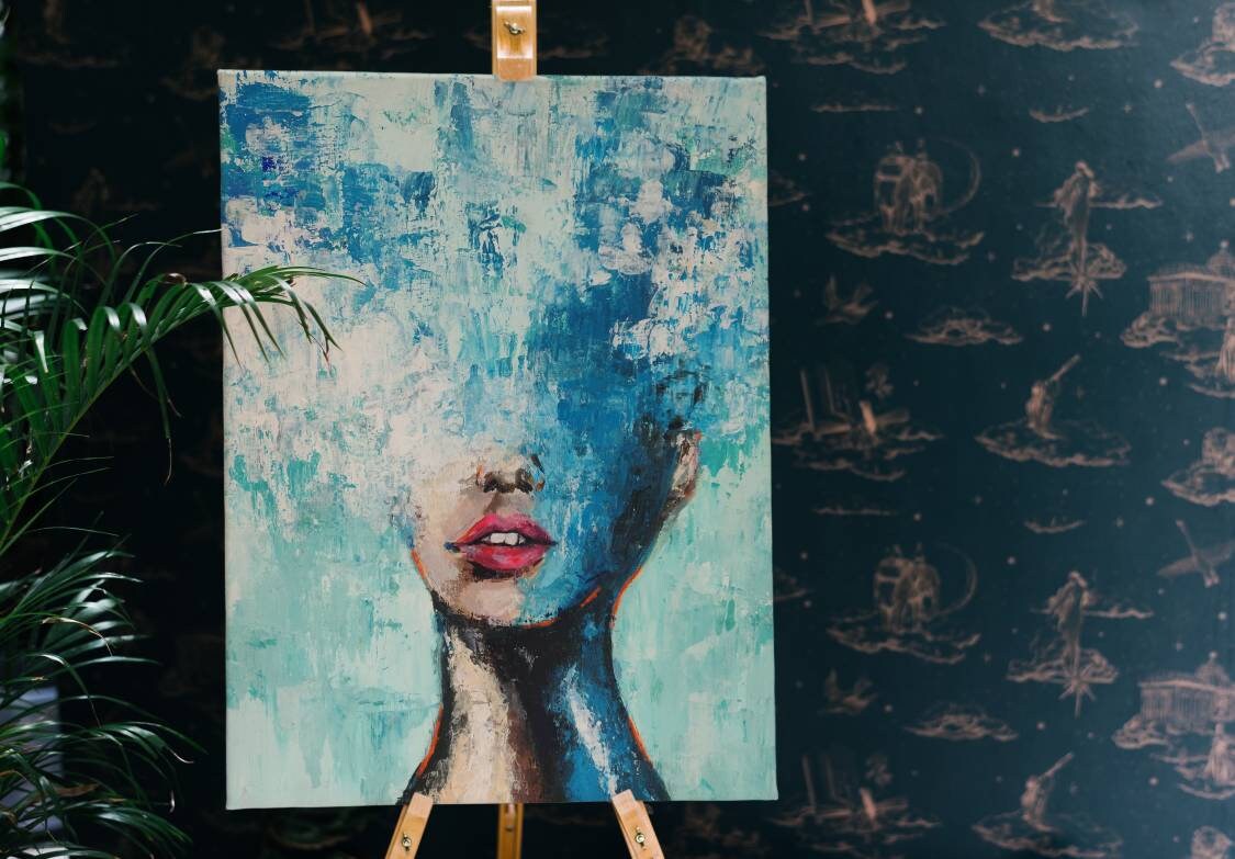 Original Art 9x12 in Acrylic on Watercolor Paper Strength Within Female ...