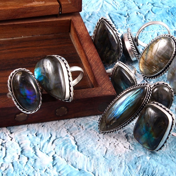 Labradorite Ring - Etsy