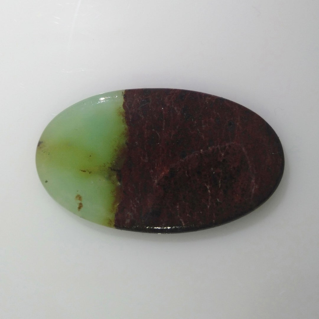 Natural Bio Color Chrysoprase Cabochon, Smooth Oval Shape Chrysoprase ...