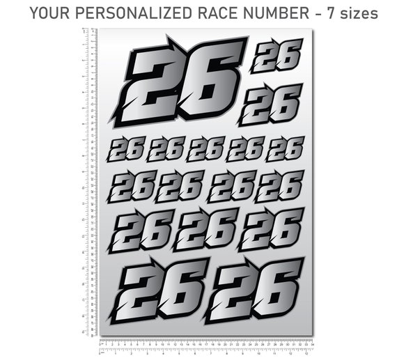 Personal Custom Race Numbers Stickers Decals Graphics Racing - Etsy