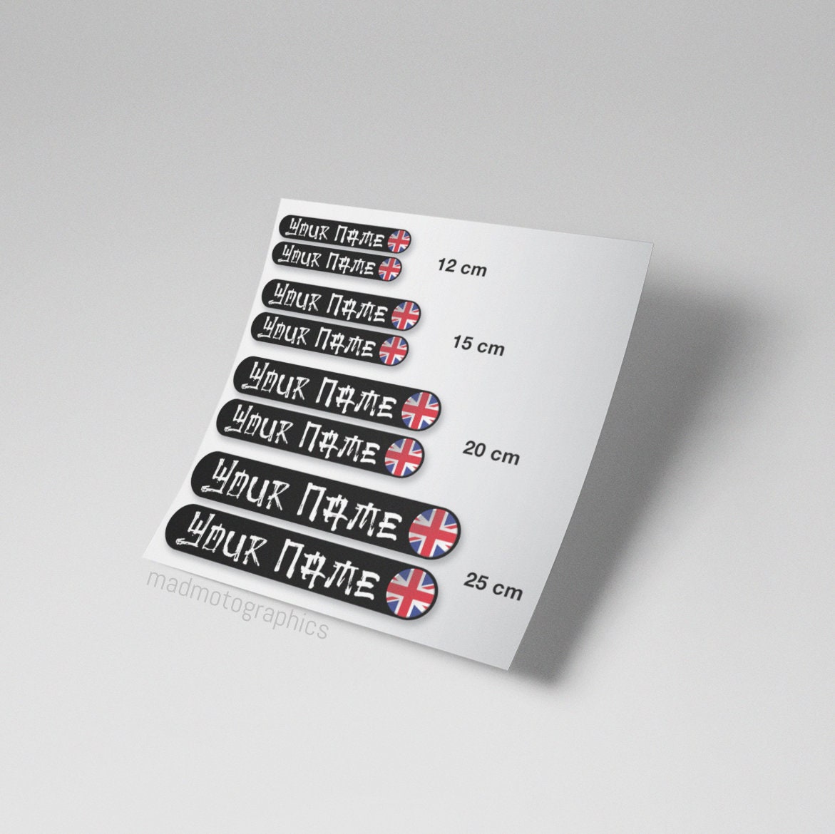 Custom Name Stickers: Japanese Font, Flag Decals, Laminated Vinyl - Etsy