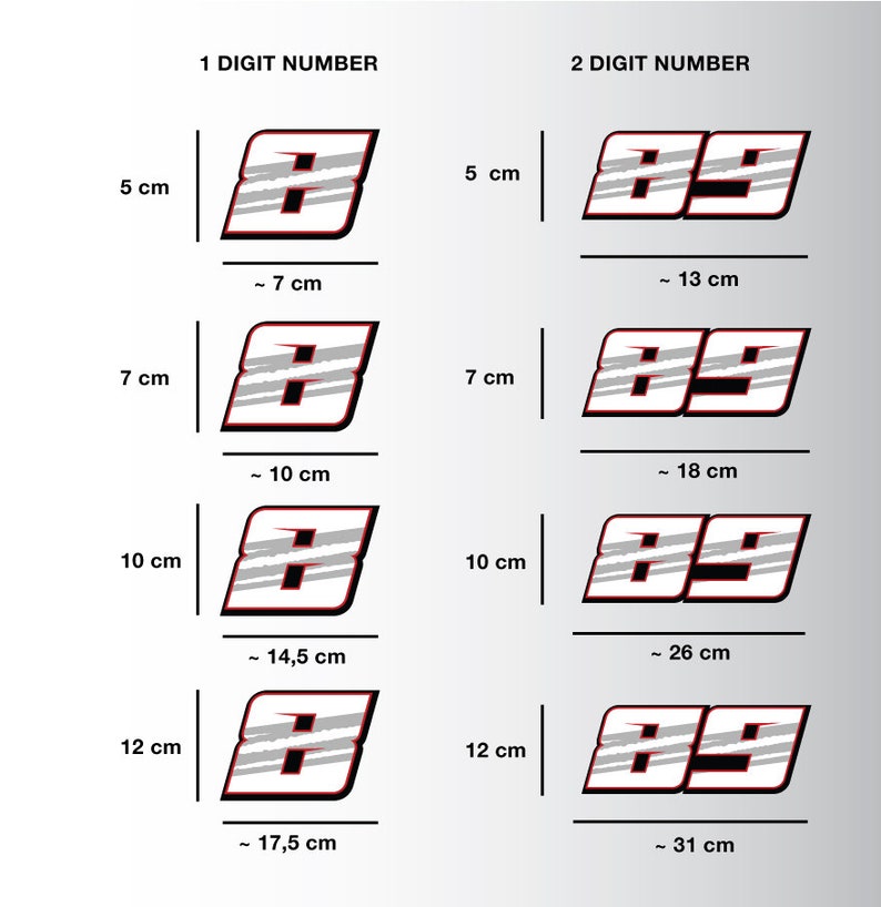 Race Numbers Stickers Decals Graphics Racing Motorcycle Car - Etsy