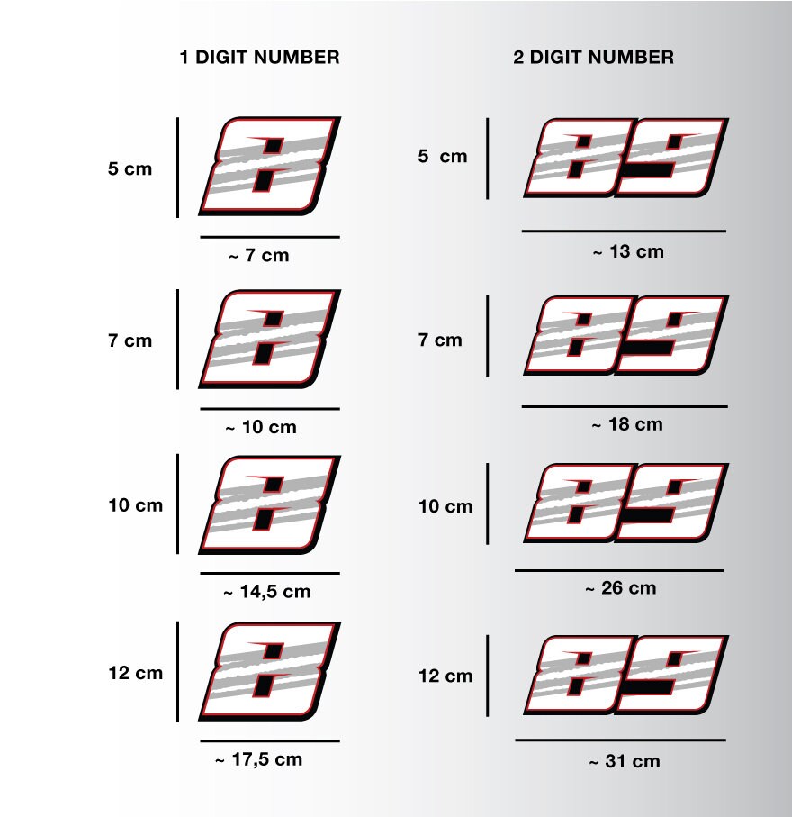 Race Numbers Stickers Decals Graphics Racing Motorcycle Car - Etsy