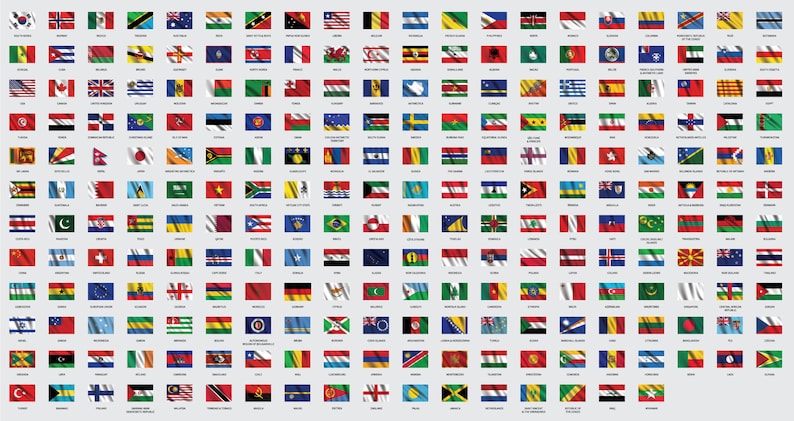 Custom Name Flag Stickers: Laminated Vinyl Decals - Etsy