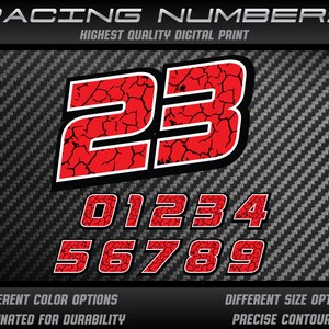 3x Personal Custom Race Numbers Stickers Decals Graphics Racing ...