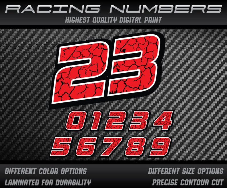 3x Personal Custom Race Numbers Stickers Decals Graphics - Etsy