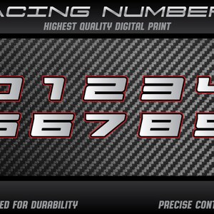 Personal Custom Race Numbers Stickers Decals Graphics Racing Motorcycle ...