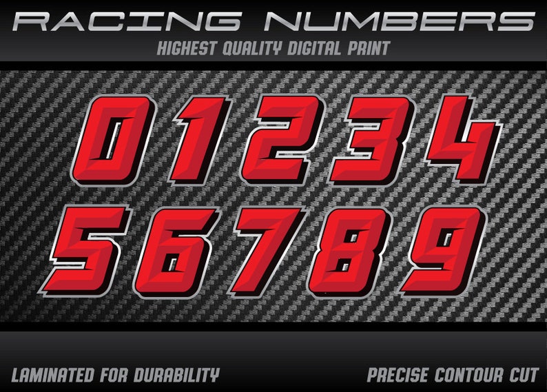 3x Personal Custom Race Numbers Stickers Decals Graphics - Etsy