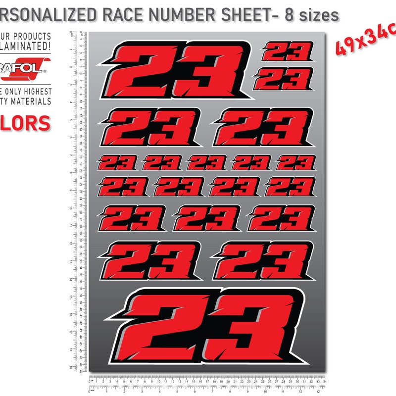 Vinyl Race Numbers for Karts - Etsy