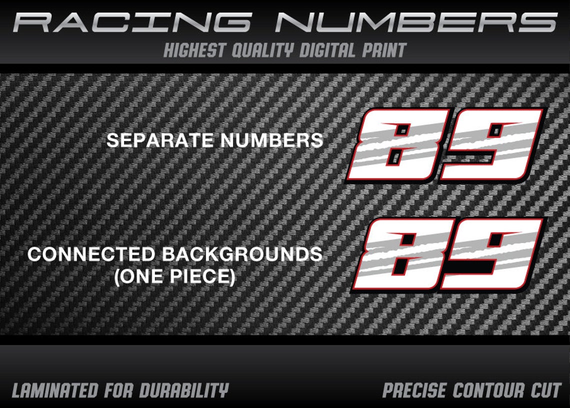 Race Numbers Stickers Decals Graphics Racing Motorcycle Car - Etsy