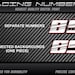 Race Numbers Stickers Decals Graphics Racing Motorcycle Car Karting ...
