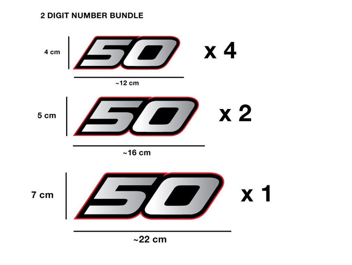 Race Numbers Stickers Decals Graphics Racing Motorcycle Car | Etsy