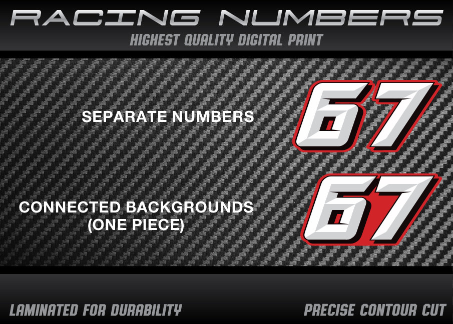3x Personal Custom Race Numbers Stickers Decals Graphics - Etsy