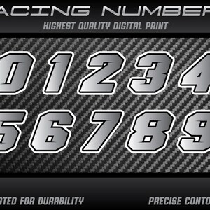 Custom Race Number Stickers: Laminated Vinyl Decals - Etsy