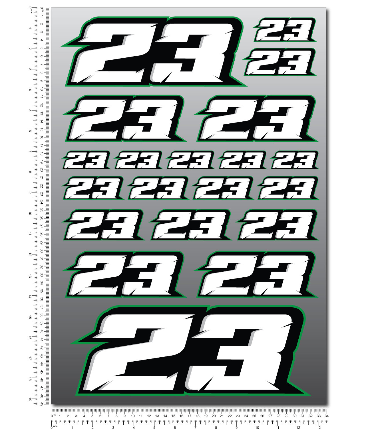 Personal Custom Race Numbers Sheet 49x34cm Stickers Decals - Etsy