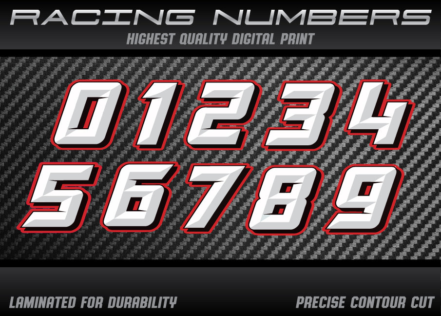 3x Personal Custom Race Numbers Stickers Decals Graphics - Etsy