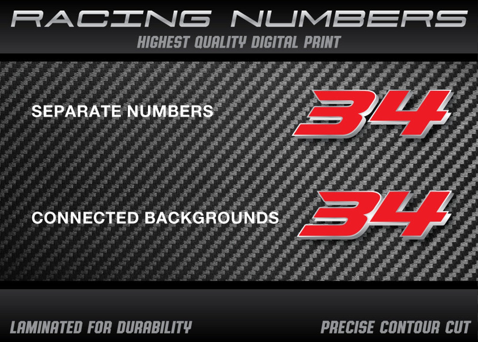 Race Numbers Stickers Decals Graphics Racing Motorcycle Car - Etsy