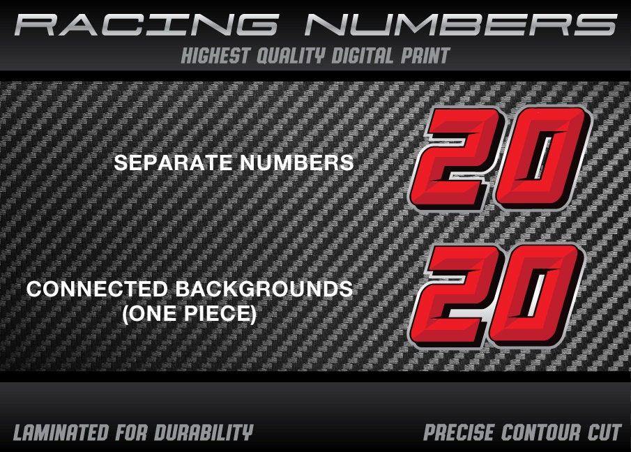 3x Personal Custom Race Numbers Stickers Decals Graphics - Etsy