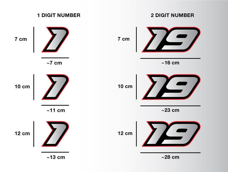 Race Numbers Stickers Decals Graphics Racing Motorcycle Car - Etsy