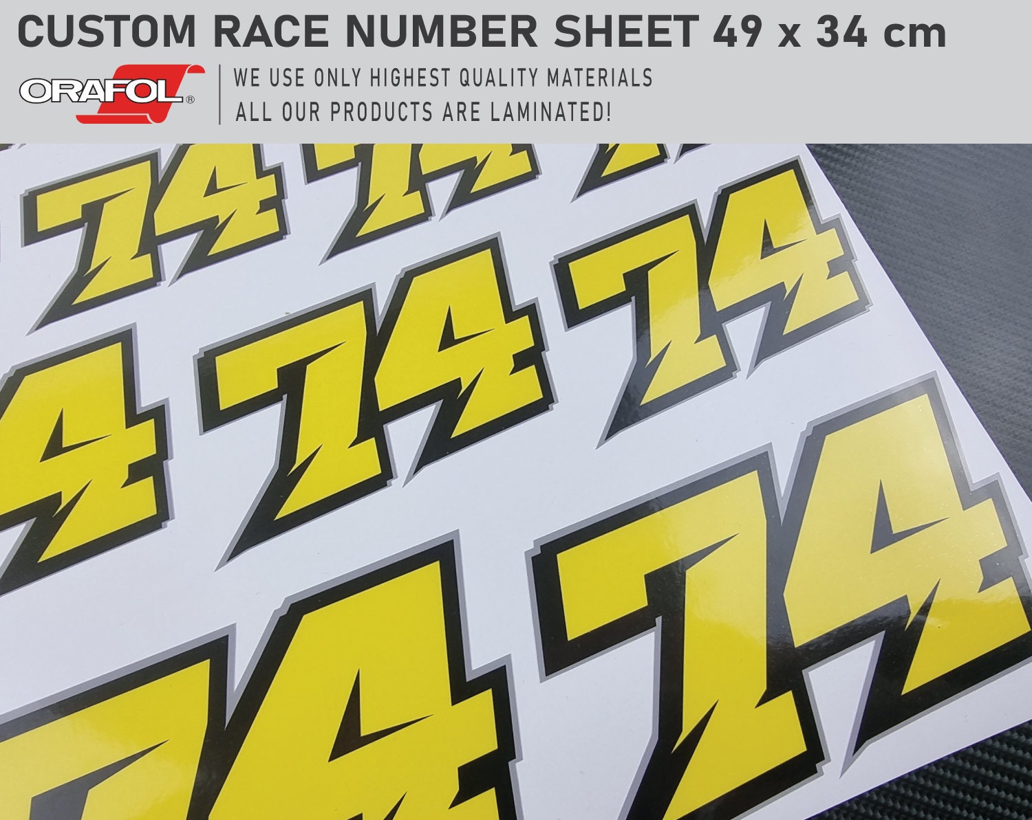 Personal Custom Race Numbers Stickers Decals Graphics Racing Motorcycle ...
