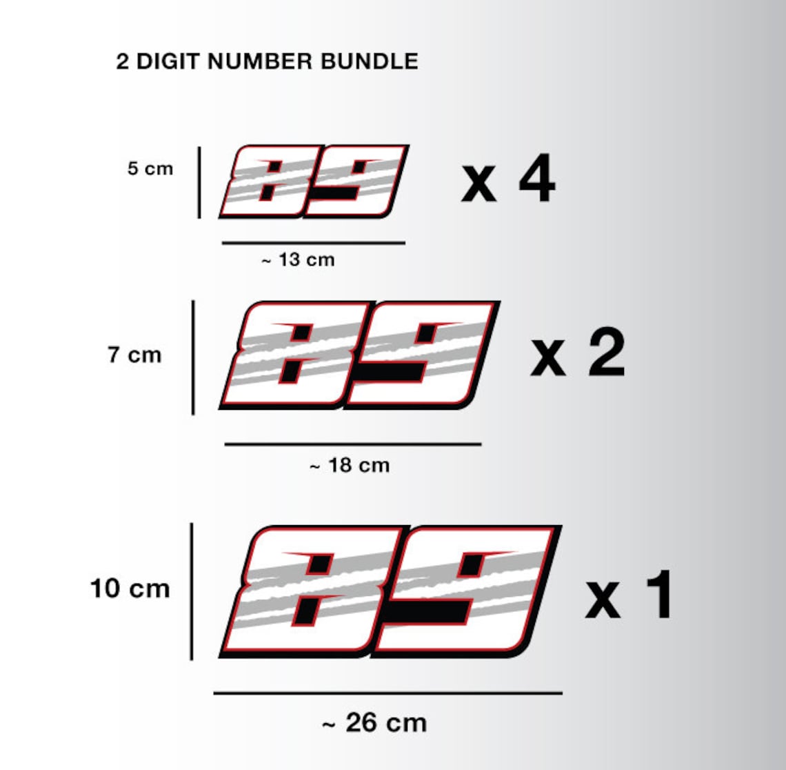 Race Numbers Stickers Decals Graphics Racing Motorcycle Car - Etsy