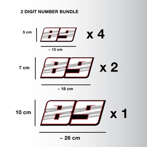 Race Numbers Stickers Decals Graphics Racing Motorcycle Car Karting ...