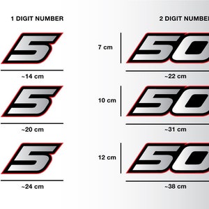 Race Numbers Stickers Decals Graphics Racing Motorcycle Car Karting ...