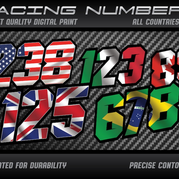Race Number Decals - Etsy UK