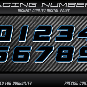 Race Numbers Stickers Decals Graphics Racing Motorcycle Car Karting ...