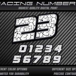 3x Personal Custom Race Numbers Stickers Decals Graphics Racing ...