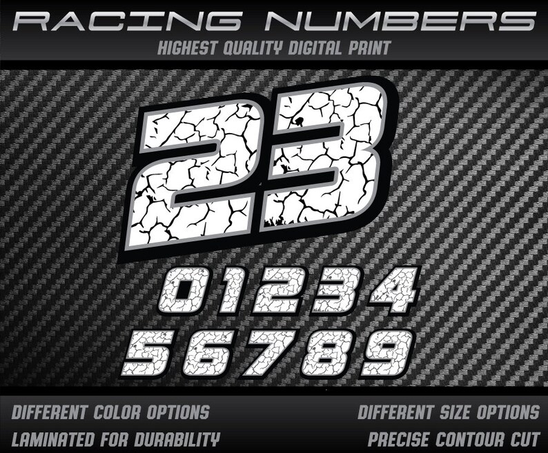 3x Personal Custom Race Numbers Stickers Decals Graphics - Etsy