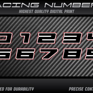 Personal Custom Race Numbers Stickers Decals Graphics Racing Motorcycle ...