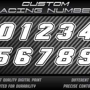 Custom Race Number Stickers: Laminated Vinyl Decals - Etsy