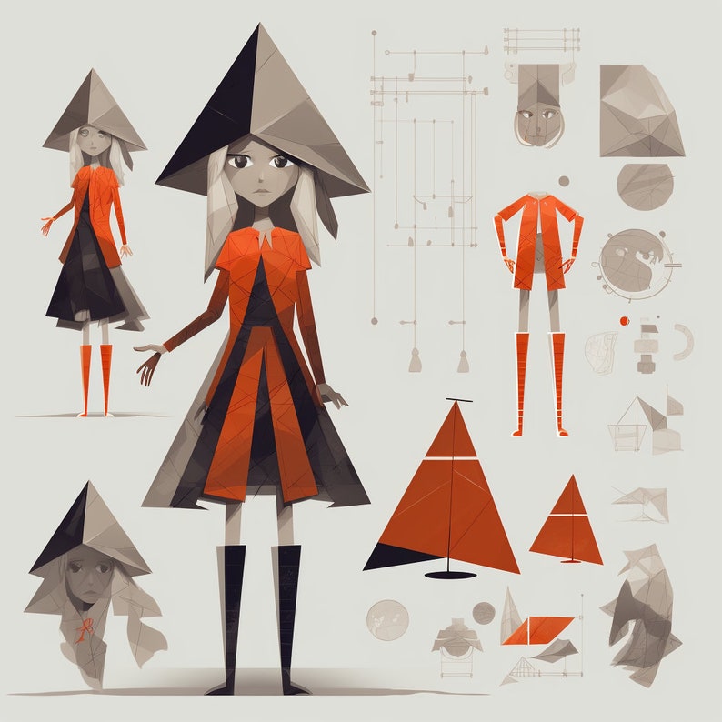 14 Inch Square Cartoon Characters for Paper & Craft Printing Affinity ...