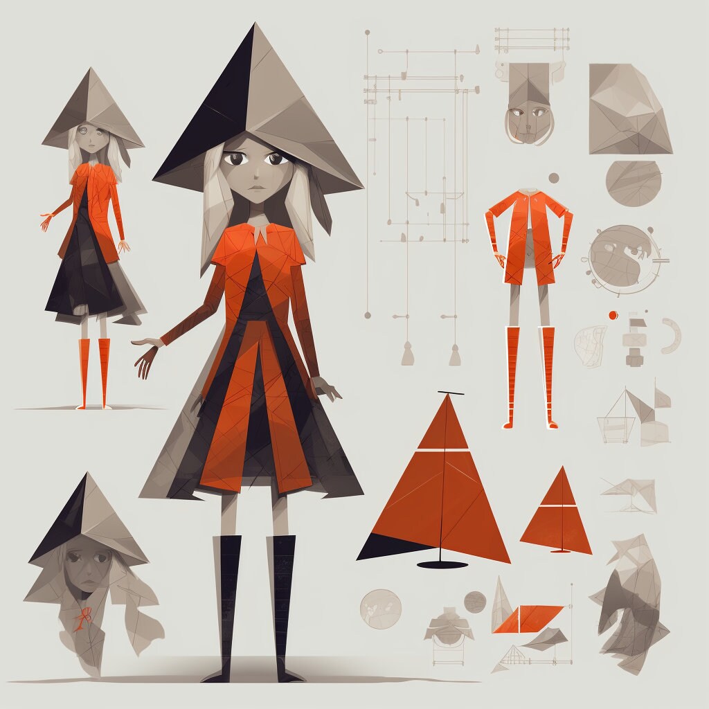 14 Inch Square Cartoon Characters for Paper & Craft Printing Affinity ...