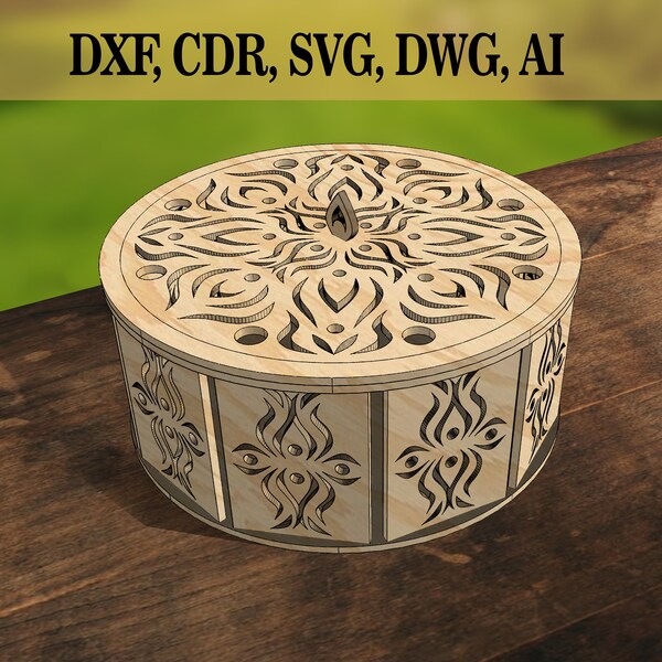 Round Box Svg - Etsy