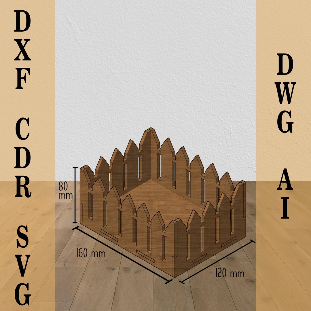 DT69 - Laser Cut Project: Cute Fence Box - Etsy