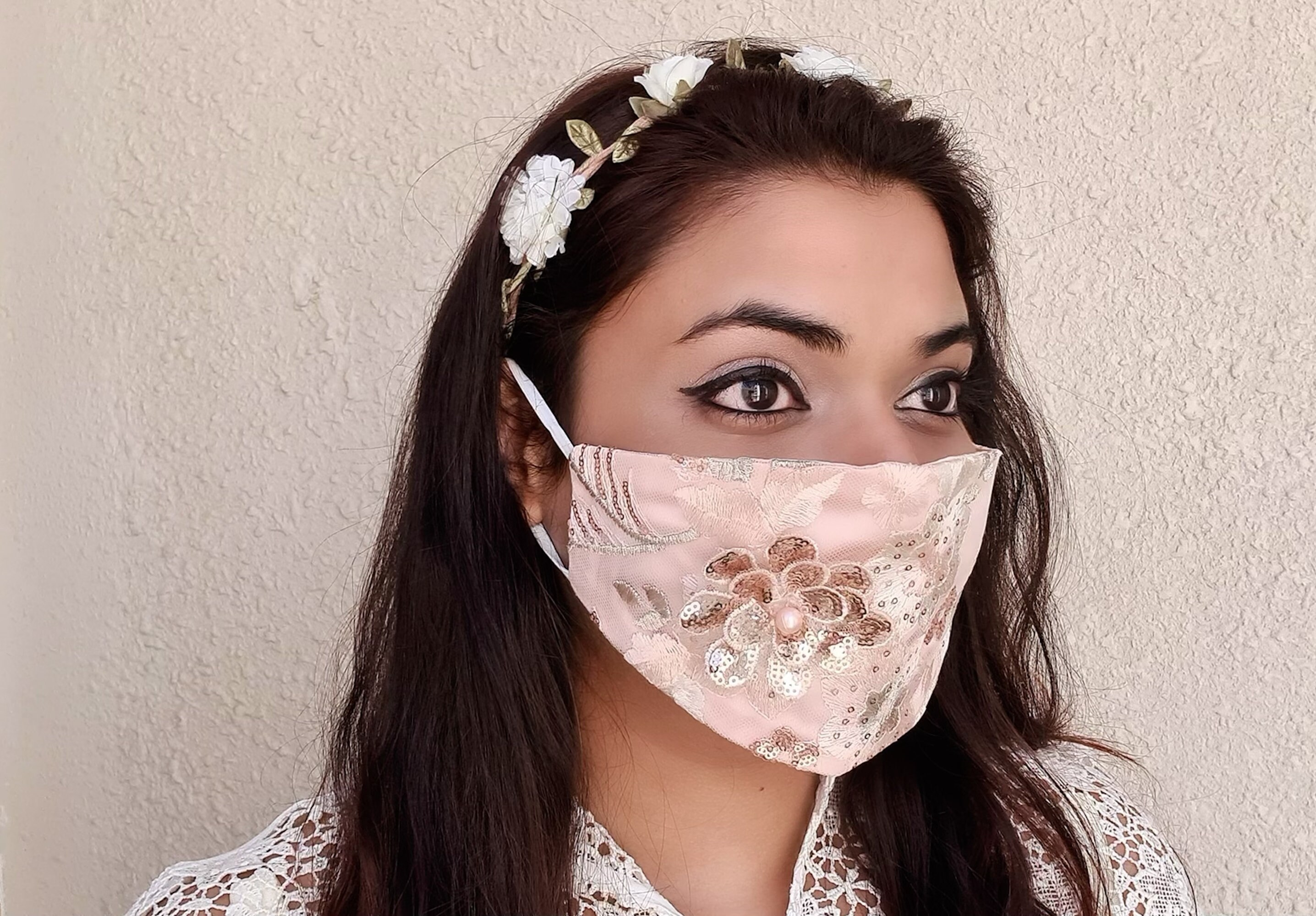 Sequin Face Mask Set of 3 Face Mask Embellished Bridal Mask - Etsy