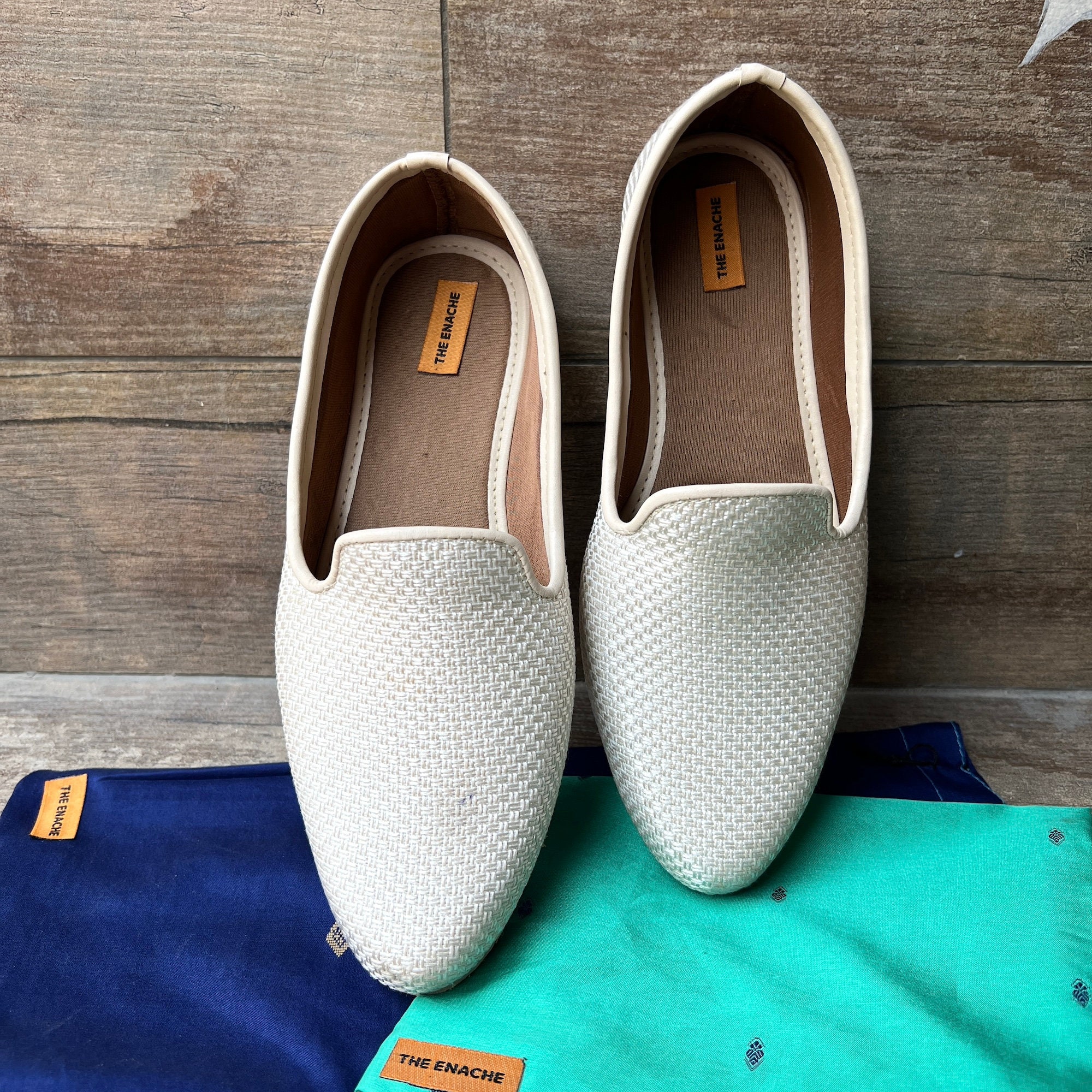 White Jute Mens Loafers, Mens Slip Ons, Mens Slides, Mens Khussa Indian ...